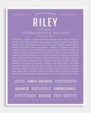 Riley Female Name Art Print Artofit
