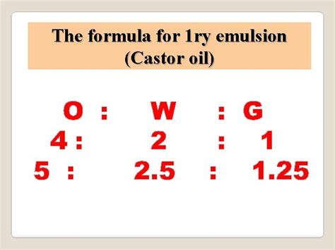 Emulsions Castor Oil And Turpentine Oil Emulsion Emulsions