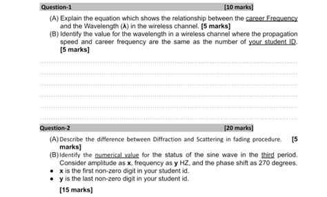 Solved Question 1 10 Marks A Explain The Equation Which
