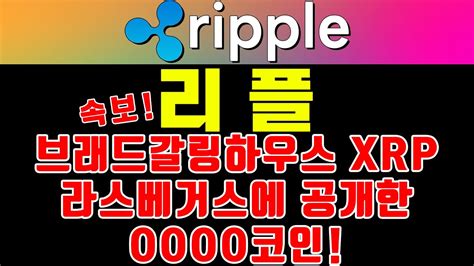 리플 속보 브래드갈링하우스 Xrp 라스베거스에 공개한 Oooo코인 Youtube