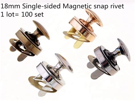100set Strong Magnetic Fastener Snaps Clasps Rivet For Purse Bags