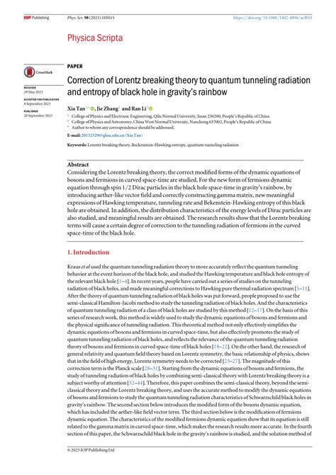 Correction Of Lorentz Breaking Theory To Quantum Tunneling Radiation And Entropy Of Black Hole