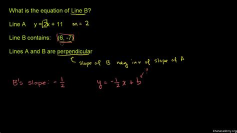 Perpendicular Line Equation