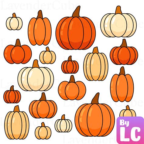 Simple Pumpkin Clipart Digital Download 300 Dpi Png  Etsy