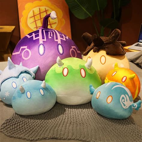 Genshin Impact Slime Plush Toy Element Anemo Electro Pyro Cryo Hydro