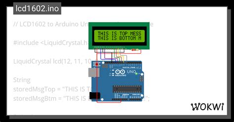 Lcd 16x2 Pointer Strings 01 Wokwi Esp32 Stm32 Arduino Simulator