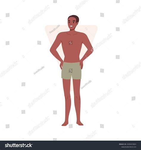 Man Inverted Triangle Body Shape Happy Stock Vector Royalty Free 2105472821 Shutterstock