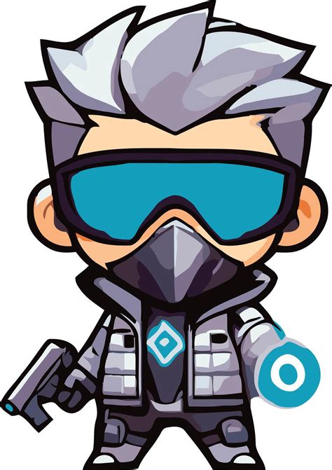 Cute Grey Character Chiby Version Vector Art At Vecteezy