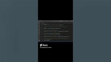 Strong Password Generator Using Python Shorts Shortvideoshortfeed