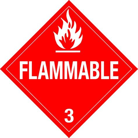 Flammable Worded Placard