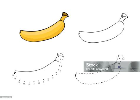 바나나의 벡터 집합 드로잉 아이 어린이 교육 게임 페이지 0명에 대한 스톡 벡터 아트 및 기타 이미지 0명 과육 교육 Istock