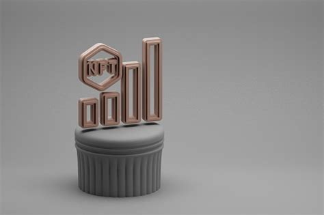 아름다운 추상 일러스트 Nft 막대 차트 기호 아이콘 열 스탠드와 멋진 배경에 3d 렌더링 그림 디자인의 배경 패턴 0명에 대한