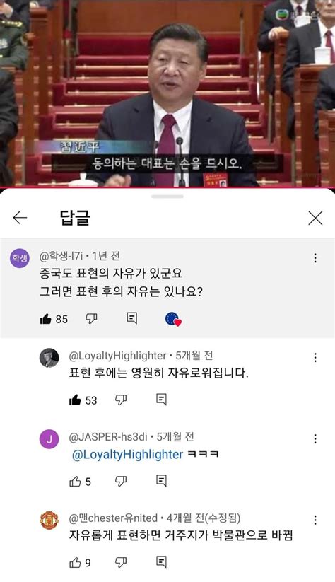 중국에도 표현의 자유가 있나요 연예이슈 수다방 네모판