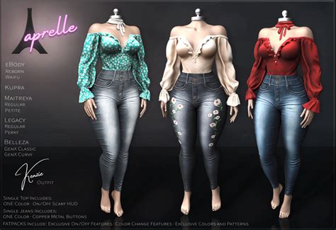 Second Life Marketplace Aprelle Kenzie Outfit Demo