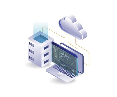 Premium Vector Cloud Server Hosting Analysis Programming Language