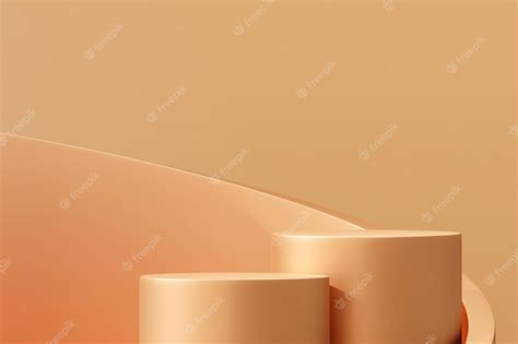 고급 추상 장면 받침대 플랫폼 또는 빈 프리젠테이션 골든 스탠드 광고 개념 및 우아한 스튜디오 쇼케이스 프리미엄 선반이 있는 빈