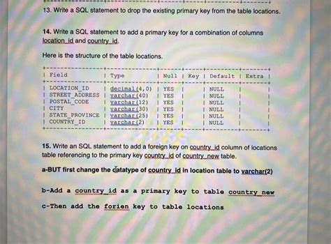 Solved 1 Write A SQL Statement To Create A Simple Table Chegg Com