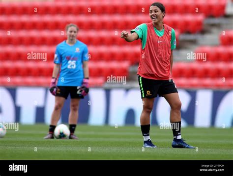 Sam Kerr During An Australian Matildas Training Session At Hindmarsh Stadium In Adelaide Monday