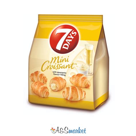 Mini Croissant Cu Crema De Sampanie 7 Days 185g Aands Market Uk