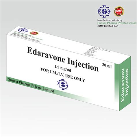 Edaravone Injection 20ml Amino Acid Complex Antioxidant Treatment For Amyotrophic Lateral