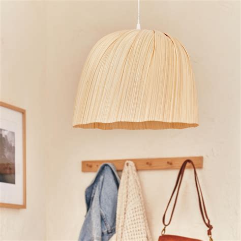 Lámpara De Techo Colgante De Bambú Beige 1 Luz E27 Jalapa Inspire 40 Cm