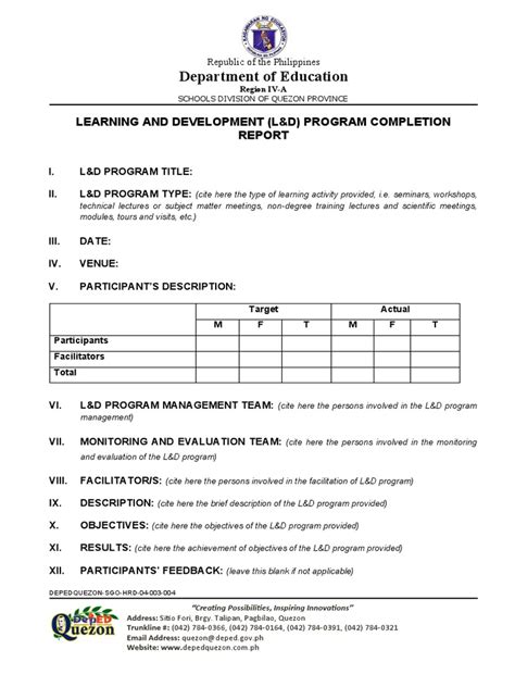 Learning And Development Report Pdf Cognition
