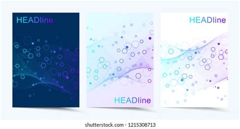 Abstract Brochure Design Geometric Connect Molecule Stock Vector Royalty Free 1197553429