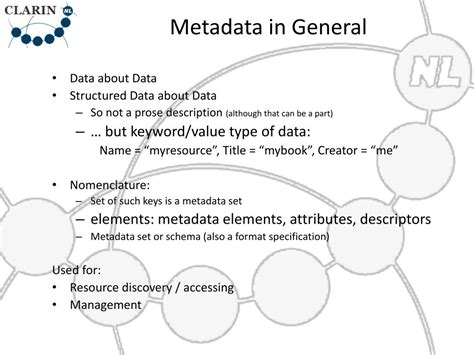 Ppt Metadata And Cmdi Clarin Component Metadata Infrastructure