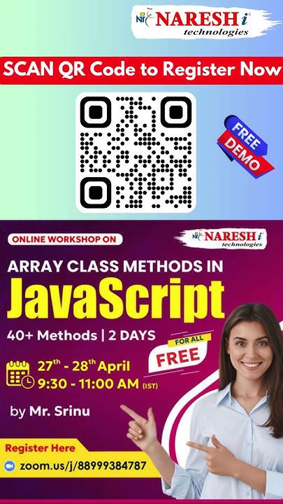 Free Workshop On Array Class Methods In Javascript Naresh It 2024 Software Javascript
