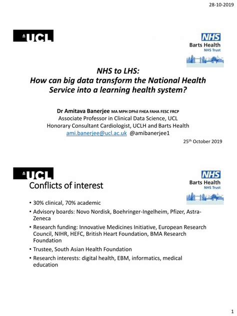 Pdf Nhs To Lhs How Can Big Data Transform The National Health · Nhs To Lhs How Can Big