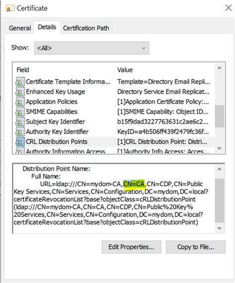 solved cdp location of ldap and certificate server migration experts