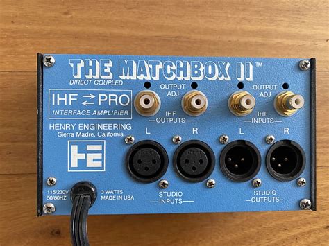 Henry Engineering The Matchbox II IHF Pro Stereo Level Reverb