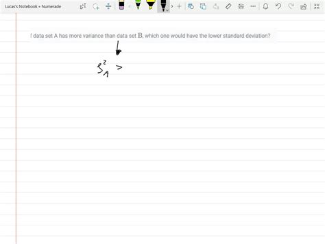 Solvedif Data Set A Has More Variance Than Data Set B Which One Would