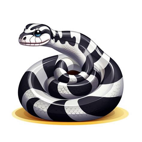 Sunset Ball Python Kawaii Mignon Mignon Livre De Coloriage Plat Kawaii