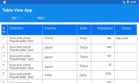 Creating A Table View In Android Using Recyclerview Monster Brain Games