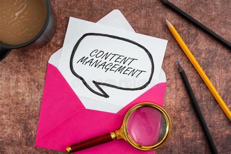 Handwriting Text Content Managementprocess That Collects Manage And Publish Information Concept