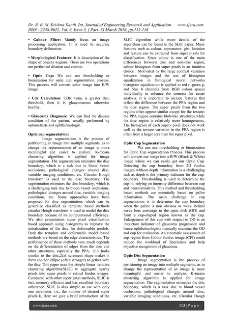 Glaucoma Screening Test By Segmentation Of Optical Discand Cup