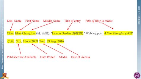 MLA Style Citation Styles LibGuides At The Chinese University Of Hong Kong