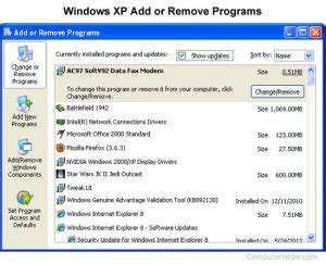 Add Remove Programs NETWORK ENCYCLOPEDIA