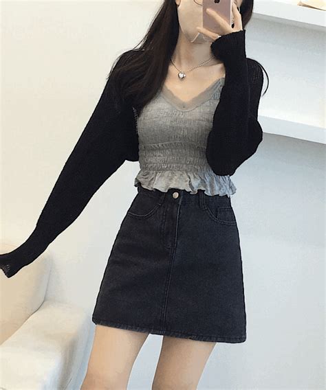 [최저가] 그해 여름 볼레로 가디건 크롭 브이넥 니트 유넥 여리여리 2col 에이블리