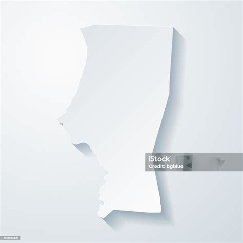 노스캐롤라이나주 아이어델 카운티 빈 배경에 종이 자르기 효과가 있는 지도 0명에 대한 스톡 벡터 아트 및 기타 이미지 0명 3차원 형태 공란 Istock