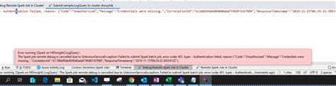 Intellij Esp Debug The Spark Job Remote Debug Is Cancelled Due To Unknowserviceexception