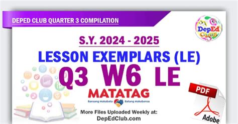 Lesson Exemplars Quarter 3 Week 6 Archives The Deped Teachers Club
