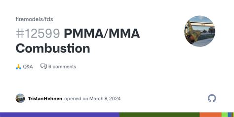 PMMA MMA Combustion Firemodels Fds Discussion 12599 GitHub