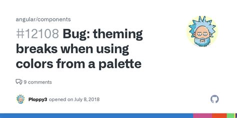 Bug Theming Breaks When Using Colors From A Palette · Issue 12108
