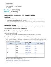 Understanding Spanning Tree Protocol Investigating STP Loop Course Hero