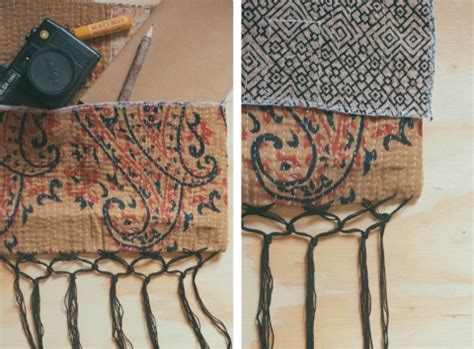 DIY Macrame Fringe Clutch Always Rooney The Merrythought