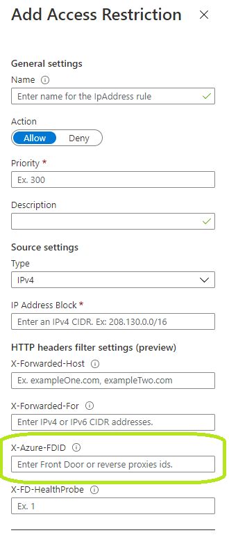How To Restrict Access From Certain Front Door Instance To App Service CodeCavern