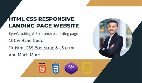Build Responsive Landing Page Website In Html Css Bootstrap Javascript