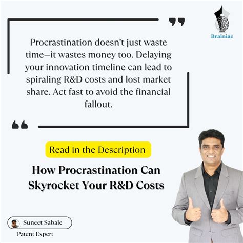 Suneet Sabale On Linkedin Innovation Rdcosts Innovationefficiency Procrastinationpitfalls
